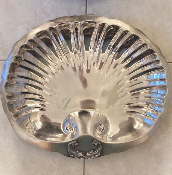 21x18 Very Large Lunt Silver Plate Scallop Oyster Shell Tray - Etsy