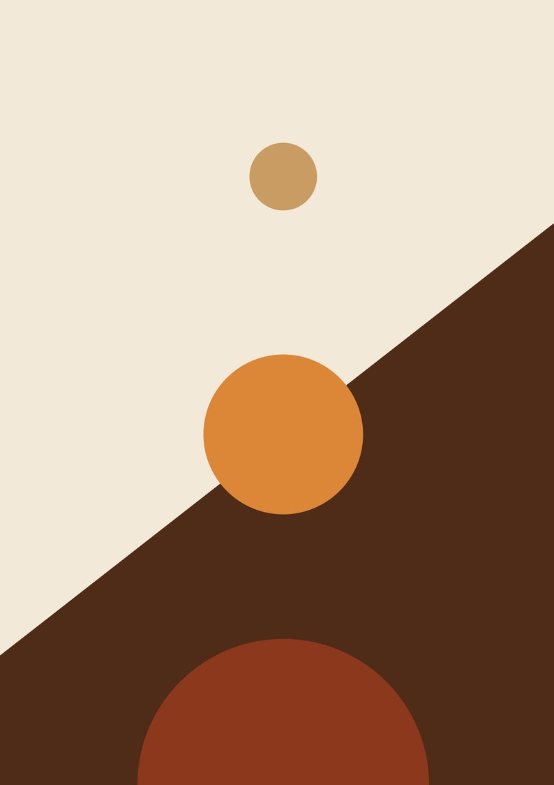 Downloadable Poster Prints Set of 3 Prints Orange Sun Posters - Etsy