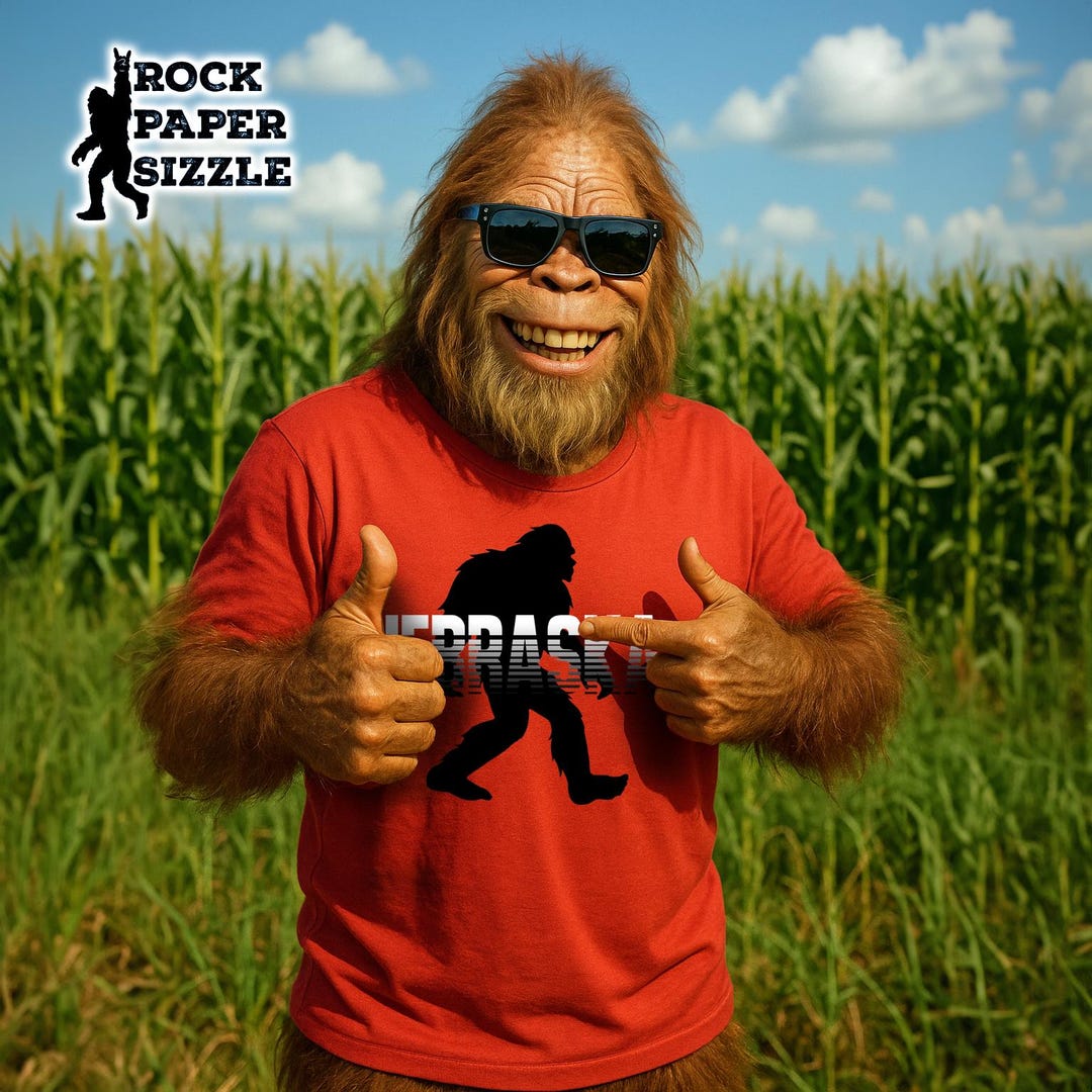 Nebraska Bigfoot T-shirt, Sasquatch Midwest Shirt - Etsy