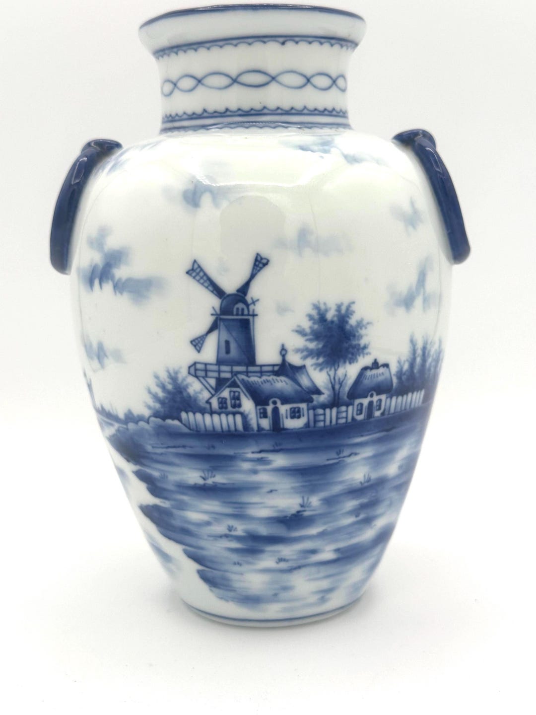 Delft Porcelain Vase, Vintage Porcelain Vase - Etsy