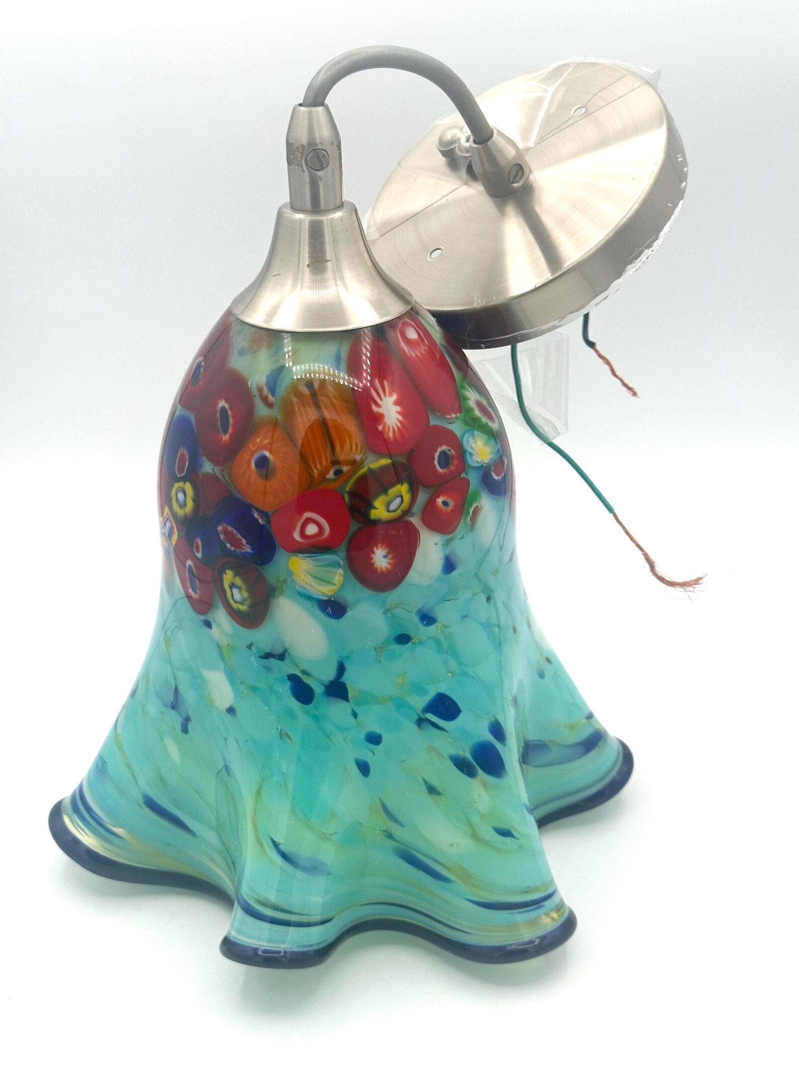 Murano Millefiori Lamp Plus Shade, Art Glass Lamp, Wall Hanging 15 - Etsy