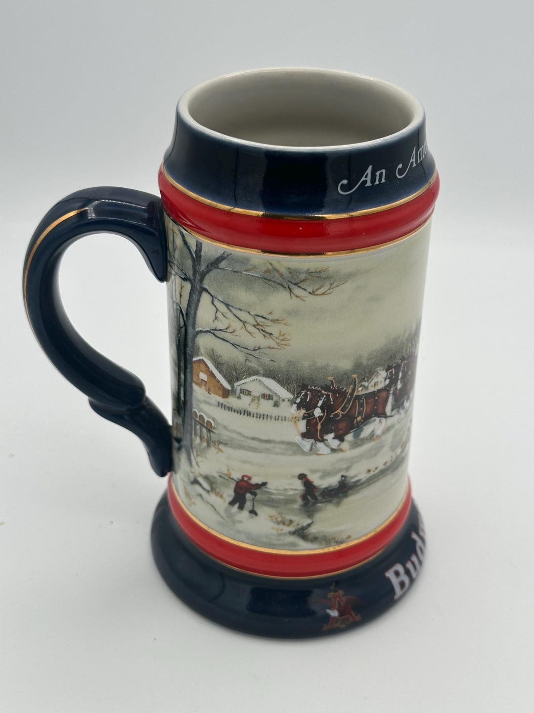 1883 Vintage Budweiser Clydesdale Beer Stein Mug, Ceramarte, Made in ...