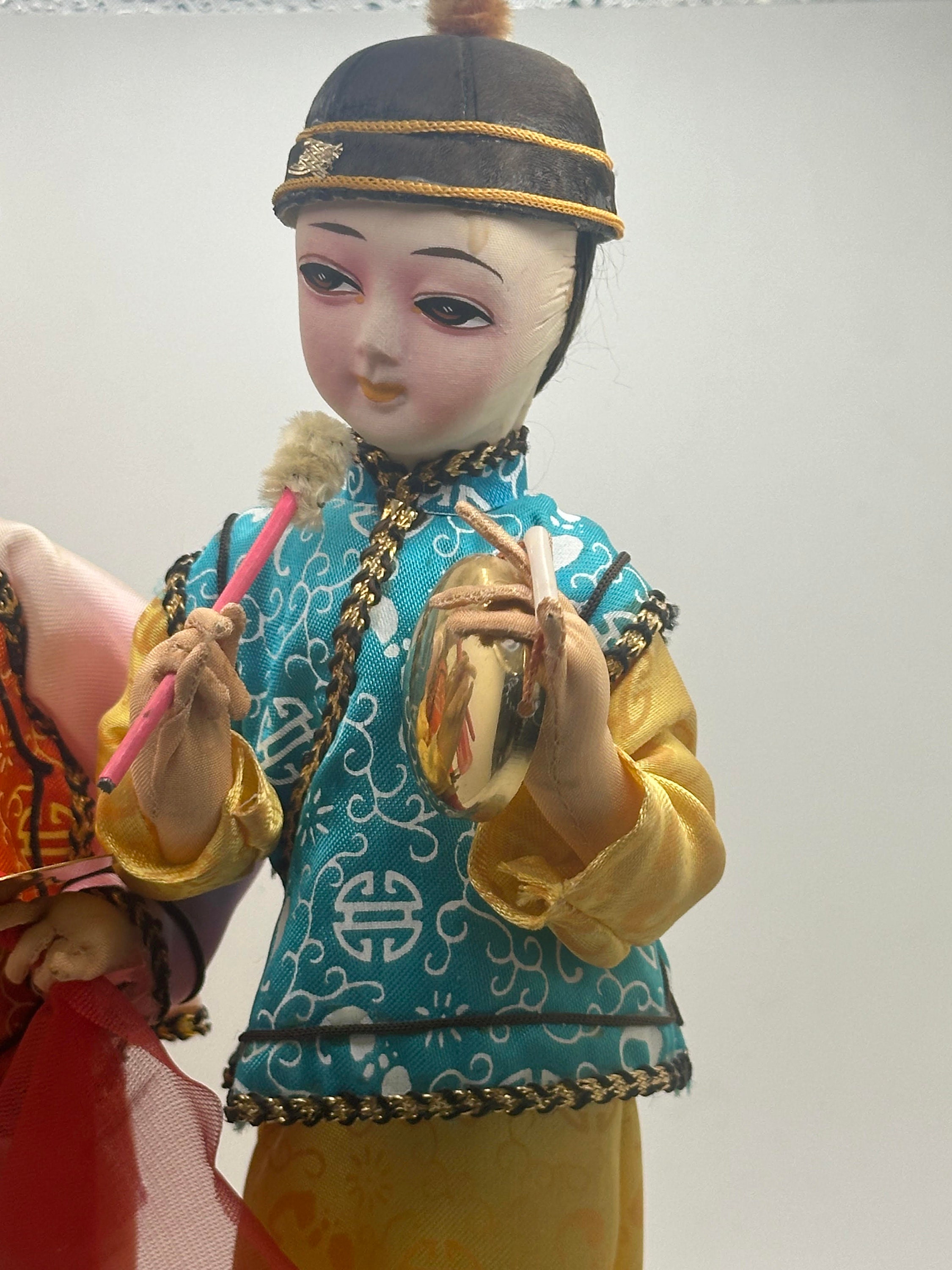 Vintage Asian Boy and Girl Dolls, Musical Instruments, Collectible ...