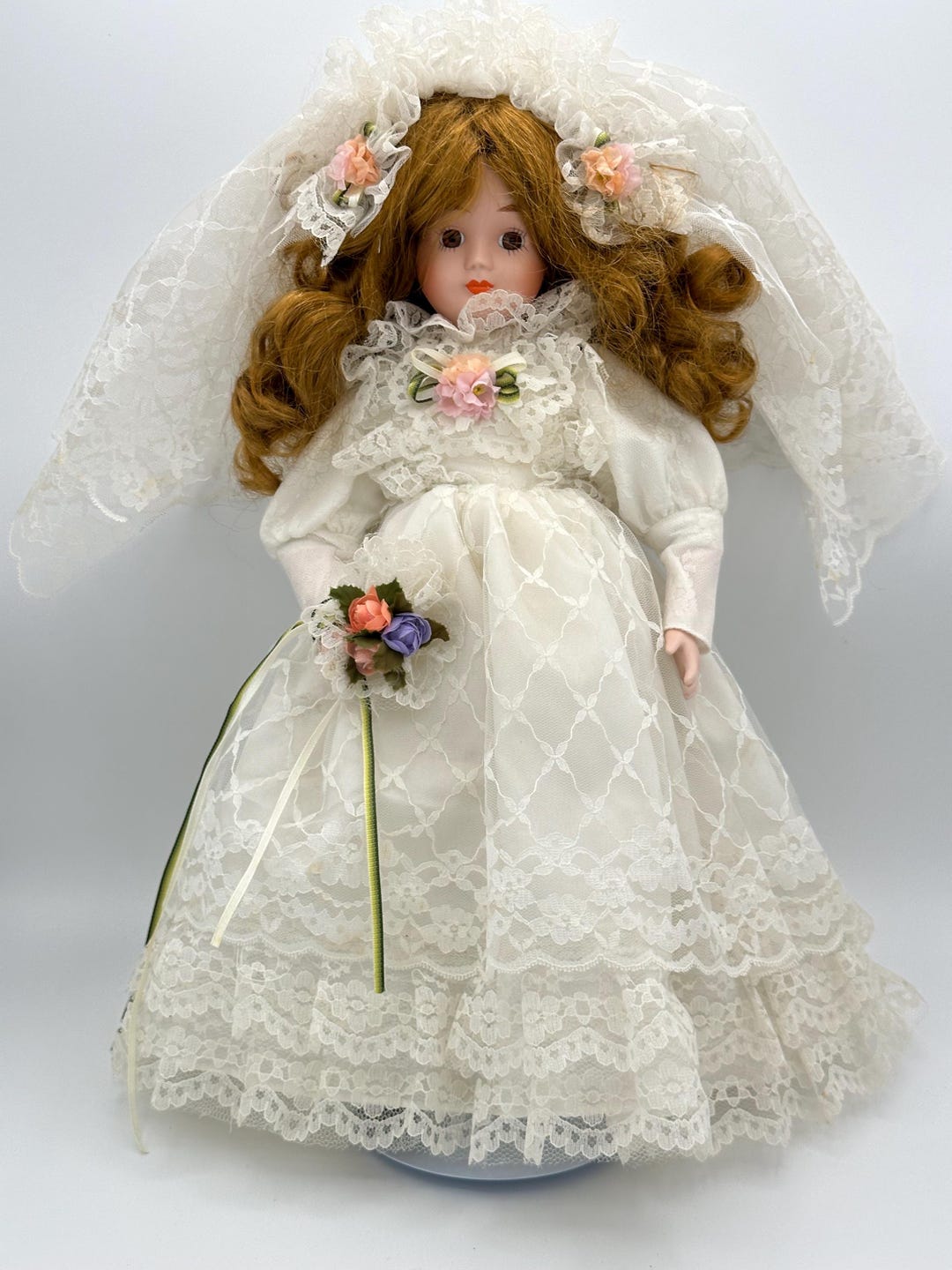 Beautiful Vintage Porcelain Bride Doll Collectible Genuine Porcelain ...