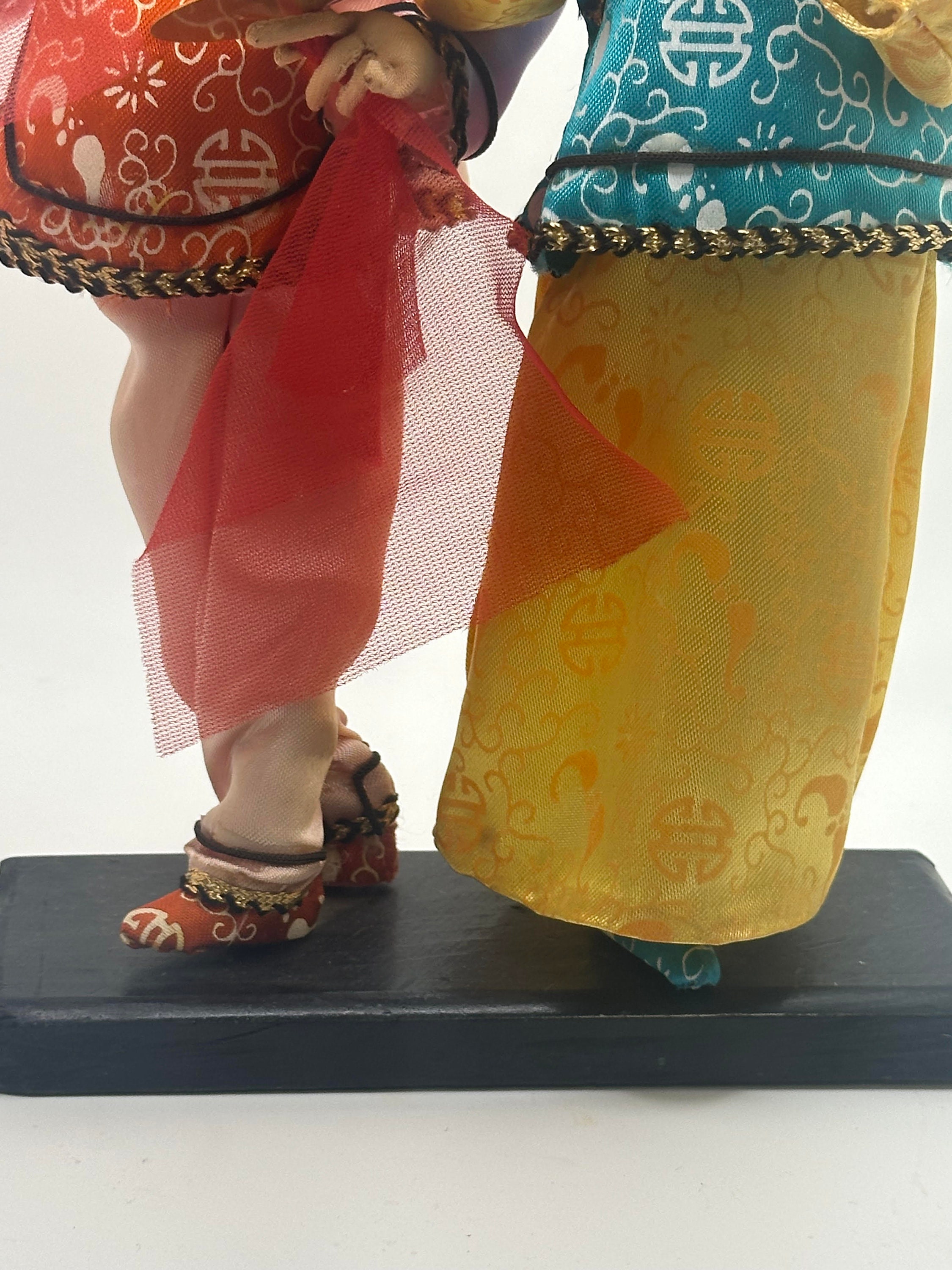Vintage Asian Boy and Girl Dolls, Musical Instruments, Collectible ...
