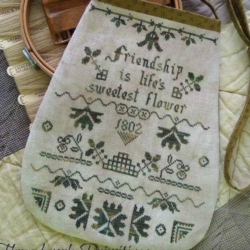 Primitive Cross Stitch Pattern Life's Sweetest Flower - Etsy