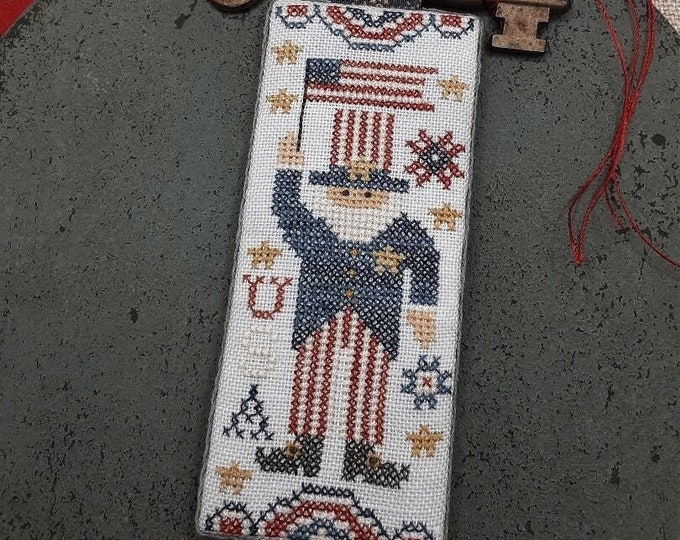 Uncle Sam ~ Primitive Cross Stitch Pattern - Etsy