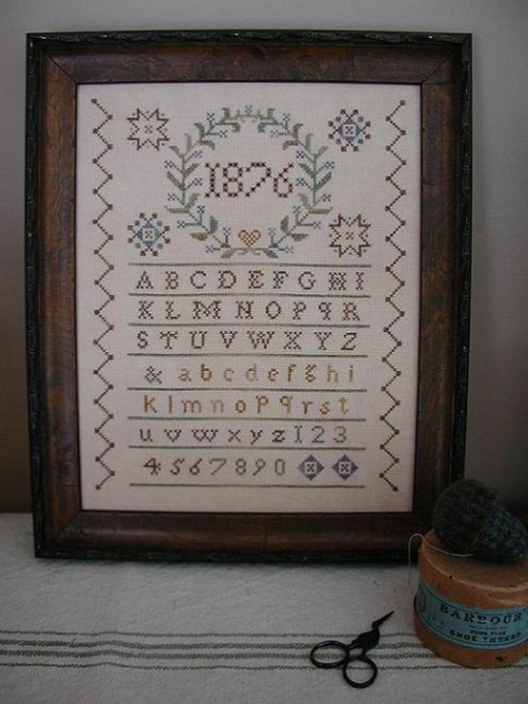 Primitive Cross Stitch Sampler Pattern Centennial Sampler - Etsy