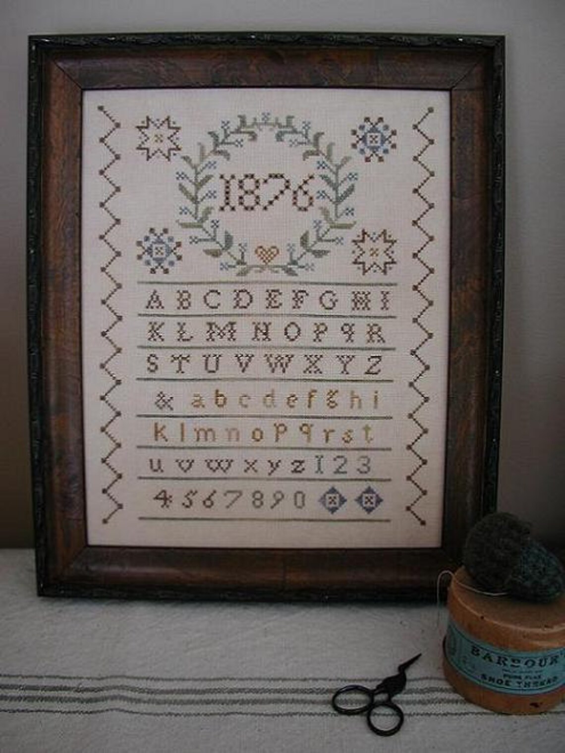 Primitive Cross Stitch Sampler Pattern Centennial Sampler - Etsy