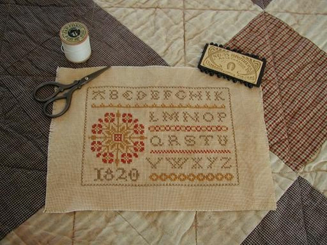 Primitive Cross Stitch Pattern PRIMROSE SAMPLER - Etsy