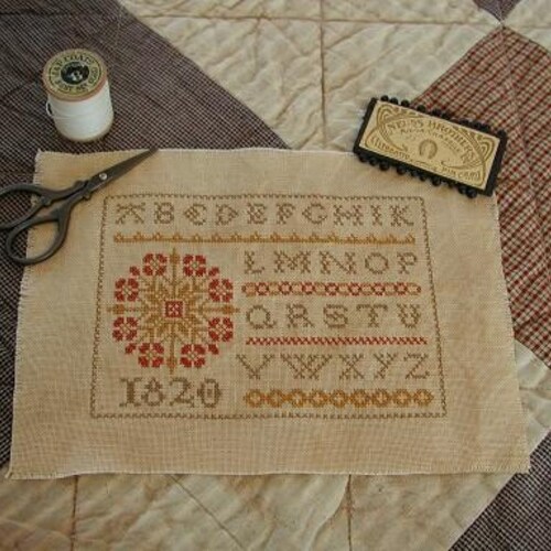 Primitive Cross Stitch Pattern PRIMROSE SAMPLER - Etsy