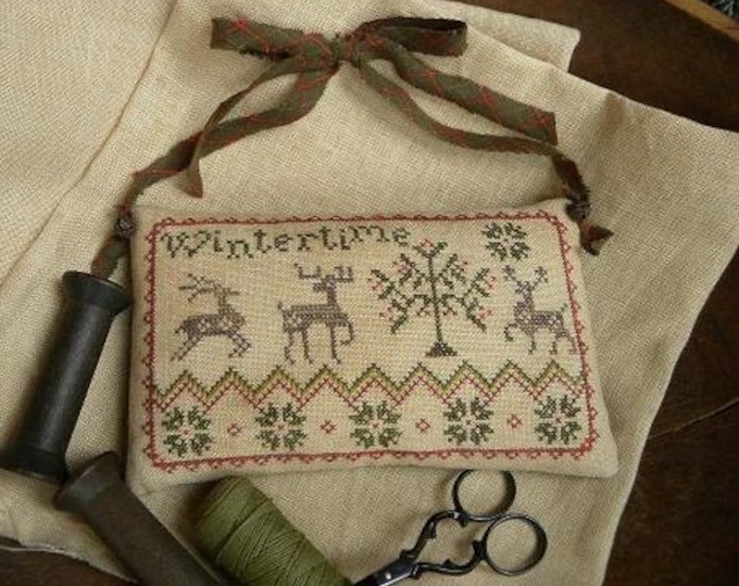 Primitive Cross Stitch Pattern WINTERTIME - Etsy