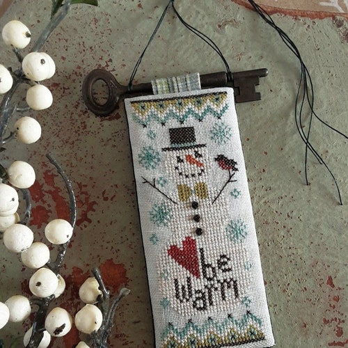 Primitive Cross Stitch Sampler Pattern Happy 4th Pinkeep - Etsy