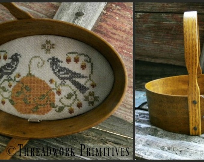 Primitive Cross Stitch Pattern Bittersweet October - Etsy