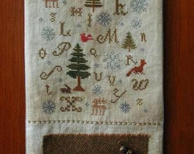 Primitive Cross Stitch Hanging Sampler Pattern Falling Snow Sampler - Etsy