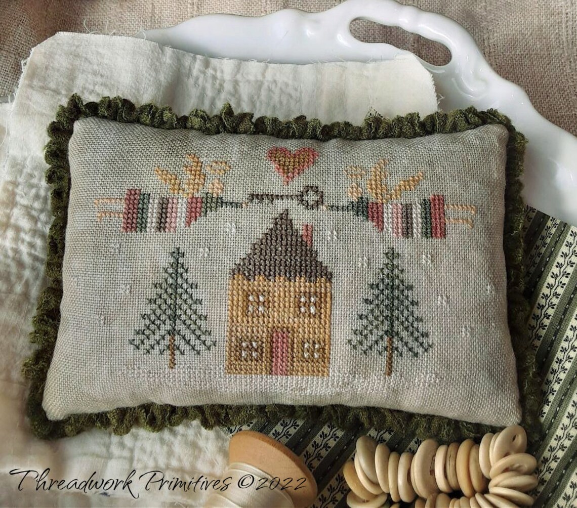 Winter Angels Primitive Cross Stitch Pattern - Etsy