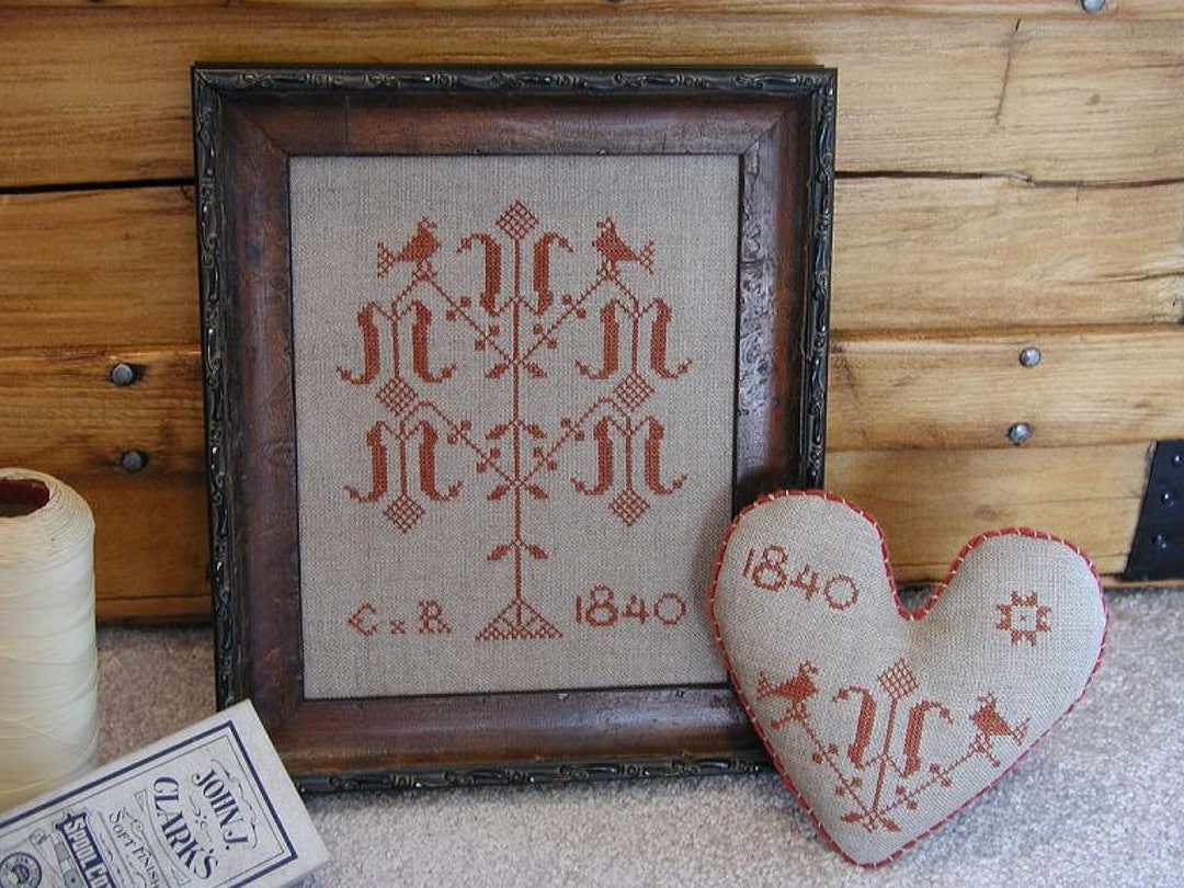 Primitive Cross Stitch Pinkeep Pattern - C R 1840 - Etsy