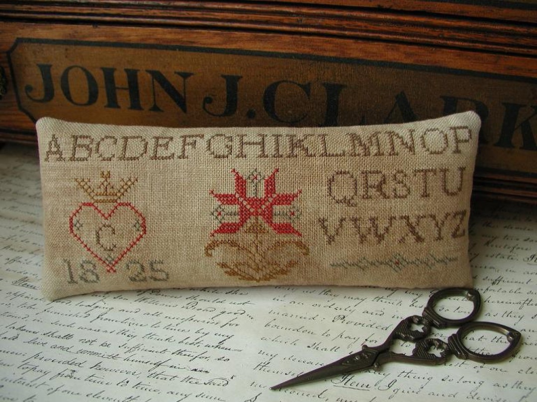 Primitive Cross Stitch Pinkeep Pattern - Chelsea's Pinkeep - Etsy