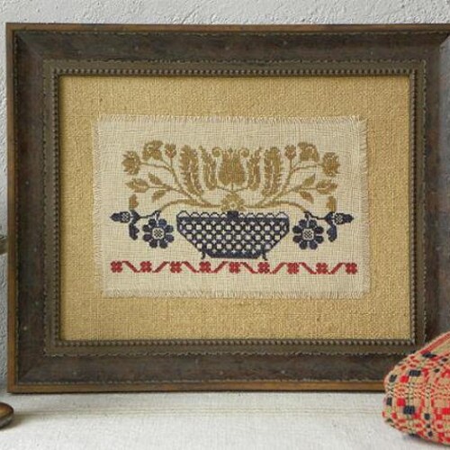 Cat in the Moon Primitive Cross Stitch PAPER PATTERN From | Etsy