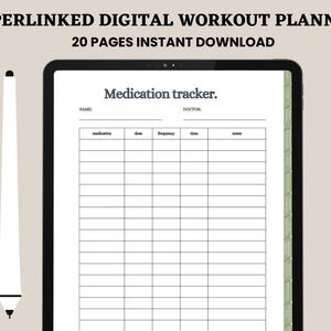 Hyperlinked Digital Workout Planner | Fitness Planner Bundle | Daily ...