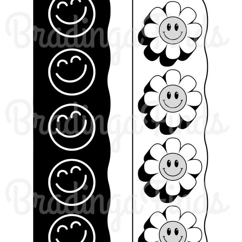 Bulletin Board Borders Classroom Bulletin Board Decor, Black & White ...