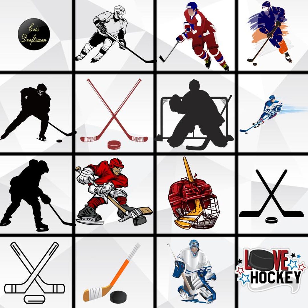 Ice Hockey Digital Printable Play, Digital Print, Illustration, Clipart ...