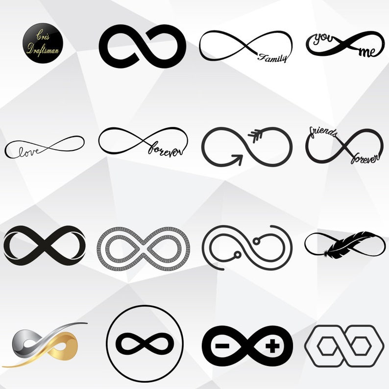 Digital Template, Infinity Symbol, Infinite Forever Sign, Digital Sticker Template, Instant ...