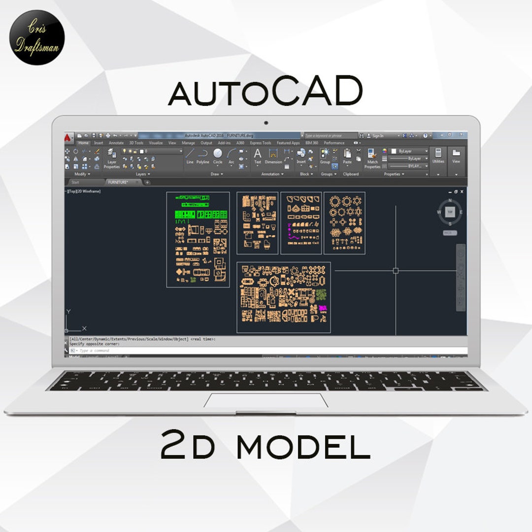 Autocad 2D DWG Model, Furniture Complete Largest Collection, Table ...