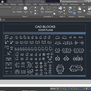 Autocad DWG 2D Blocks | Door Floor Plans | Drawing Template ...