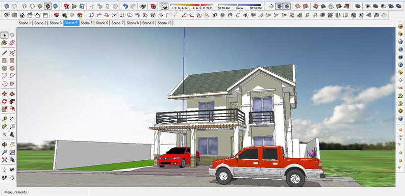 Sketchup 3D Model | Two Storey House Simple | Design Perspective ...