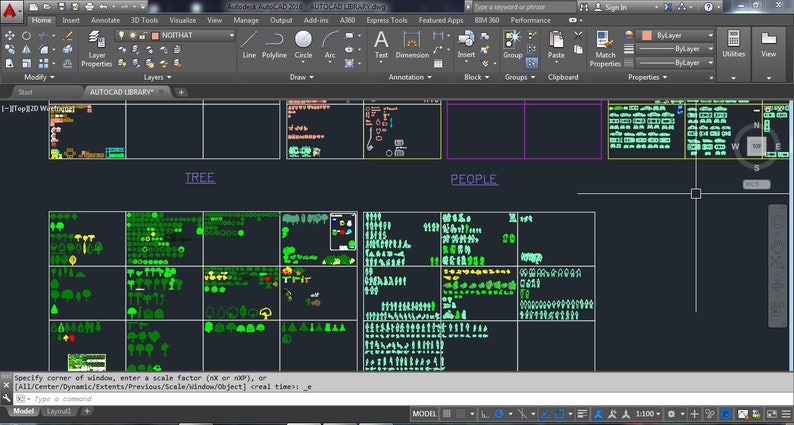 Autocad 2D Blocks Model, Complete Blocks, Bedroom, Kitchen, Door ...