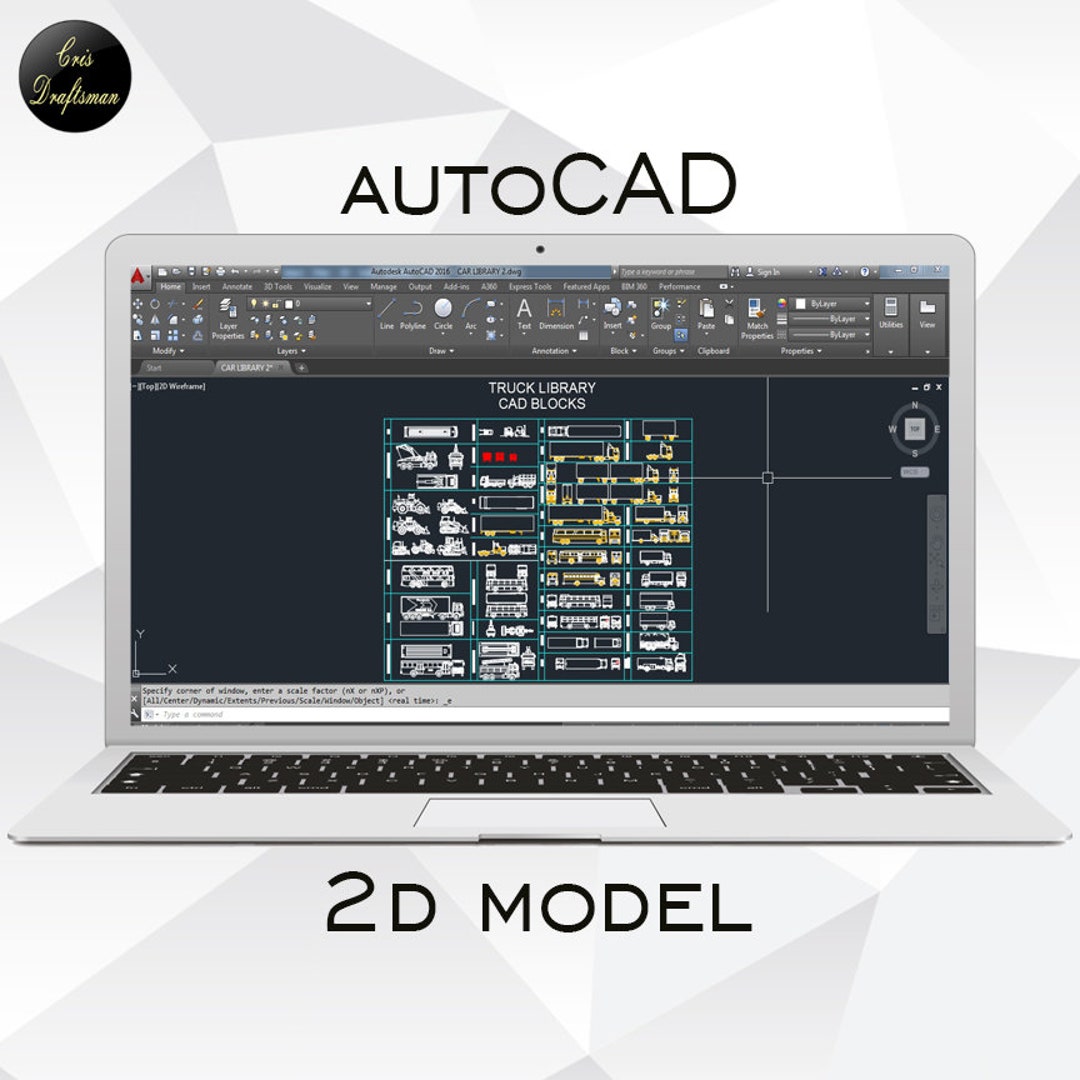 Autocad 2D DWG Model, Car Library, Cad Blocks, Car Floor Plan, Car ...