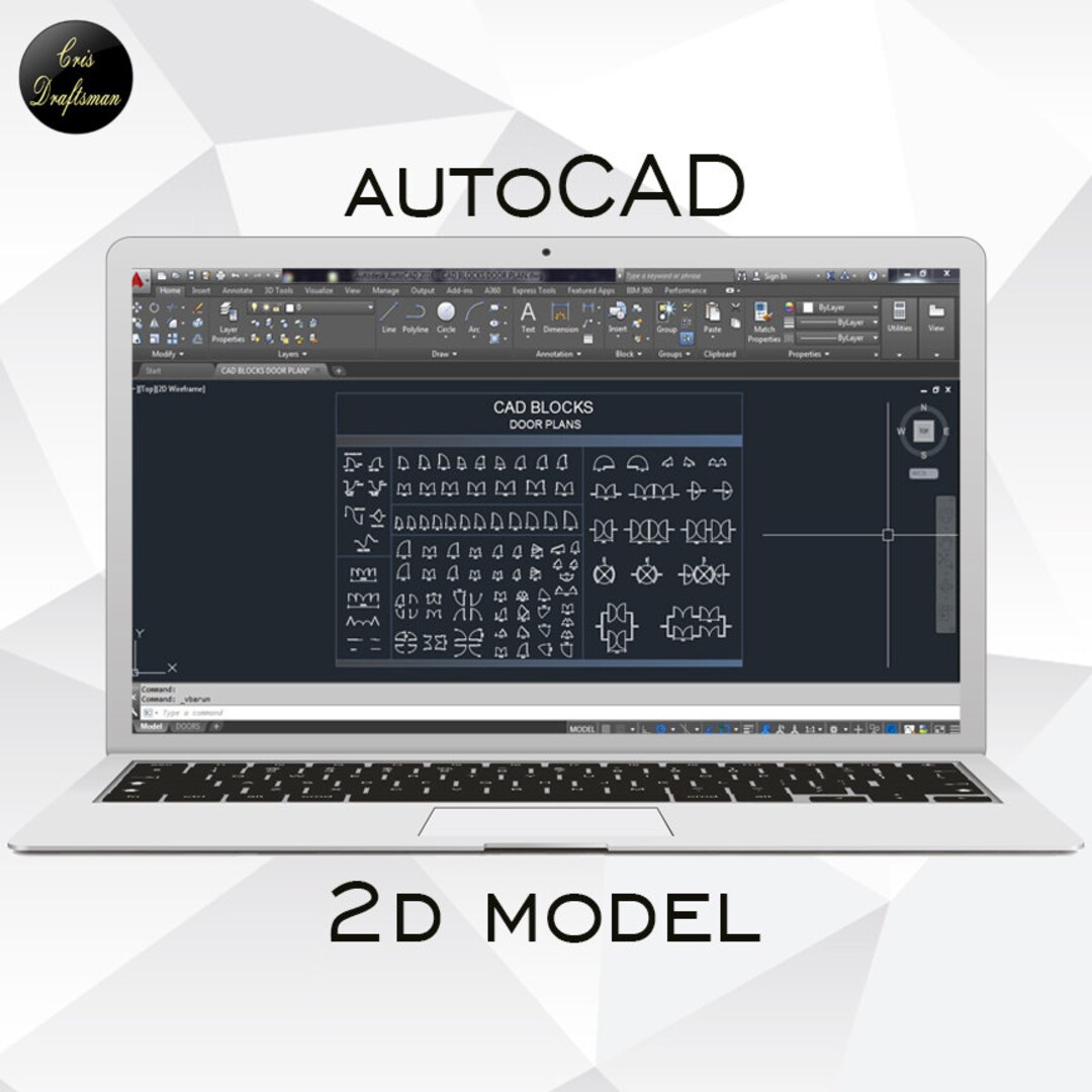 Autocad DWG 2D Blocks | Door Floor Plans | Drawing Template ...