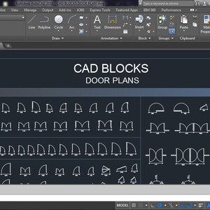 Autocad DWG 2D Blocks | Door Floor Plans | Drawing Template ...