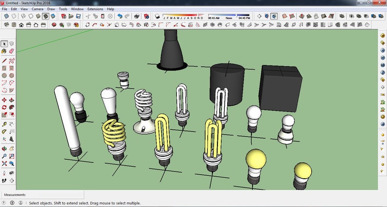 Sketchup 3D Model | Light Bulb Electrical Design Block | Architectural ...