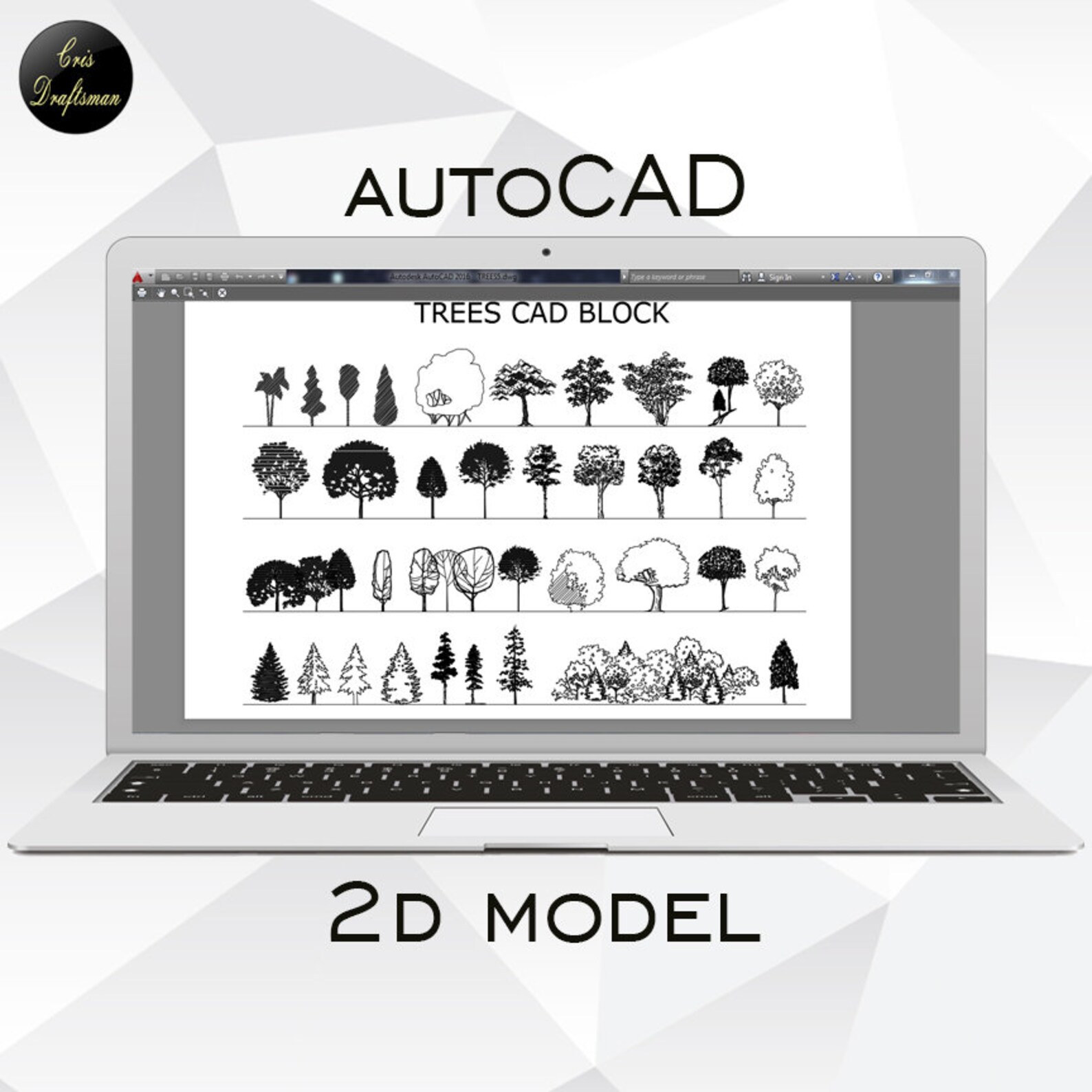 Autocad DWG 2D Model | Trees Elevation Blocks | Design Collection ...