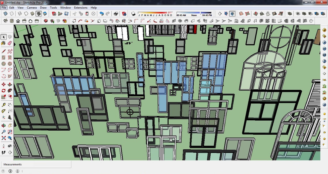Sketchup 3D Model | Windows Collection Blocks | Architectural Design ...