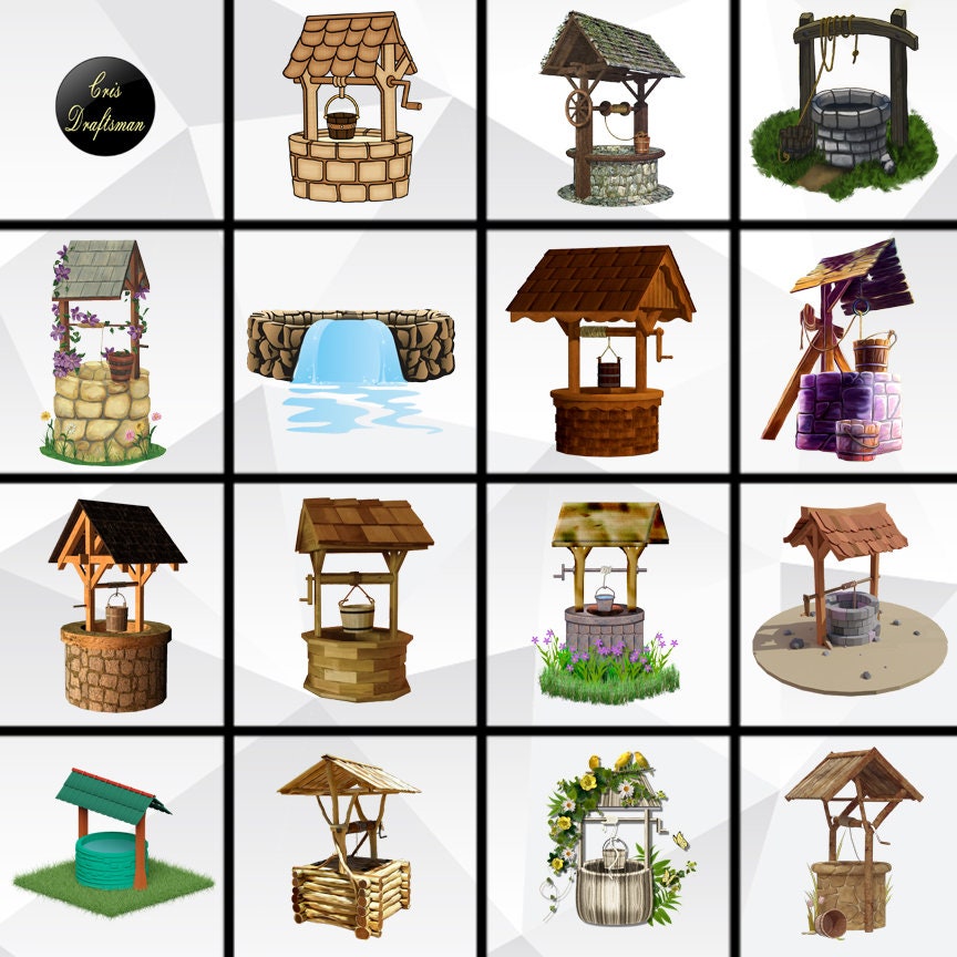 Water Well Wisheng Well Spring, Digital Template, Digital Print ...