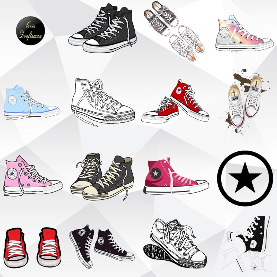 Illustration Shoes Design Wear Shoe, Clip Art, Digital Sticker Template ...