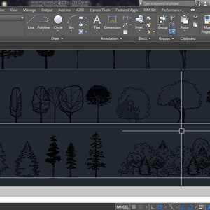 Autocad DWG 2D Model | Trees Elevation Blocks | Design Collection ...
