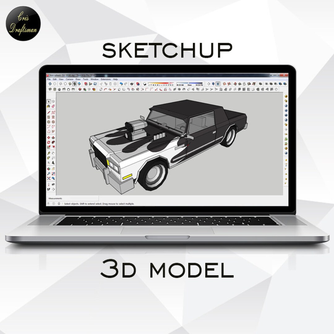 Sketchup 3D Model Hot Wheels Black Design Design Drawing Architecture ...