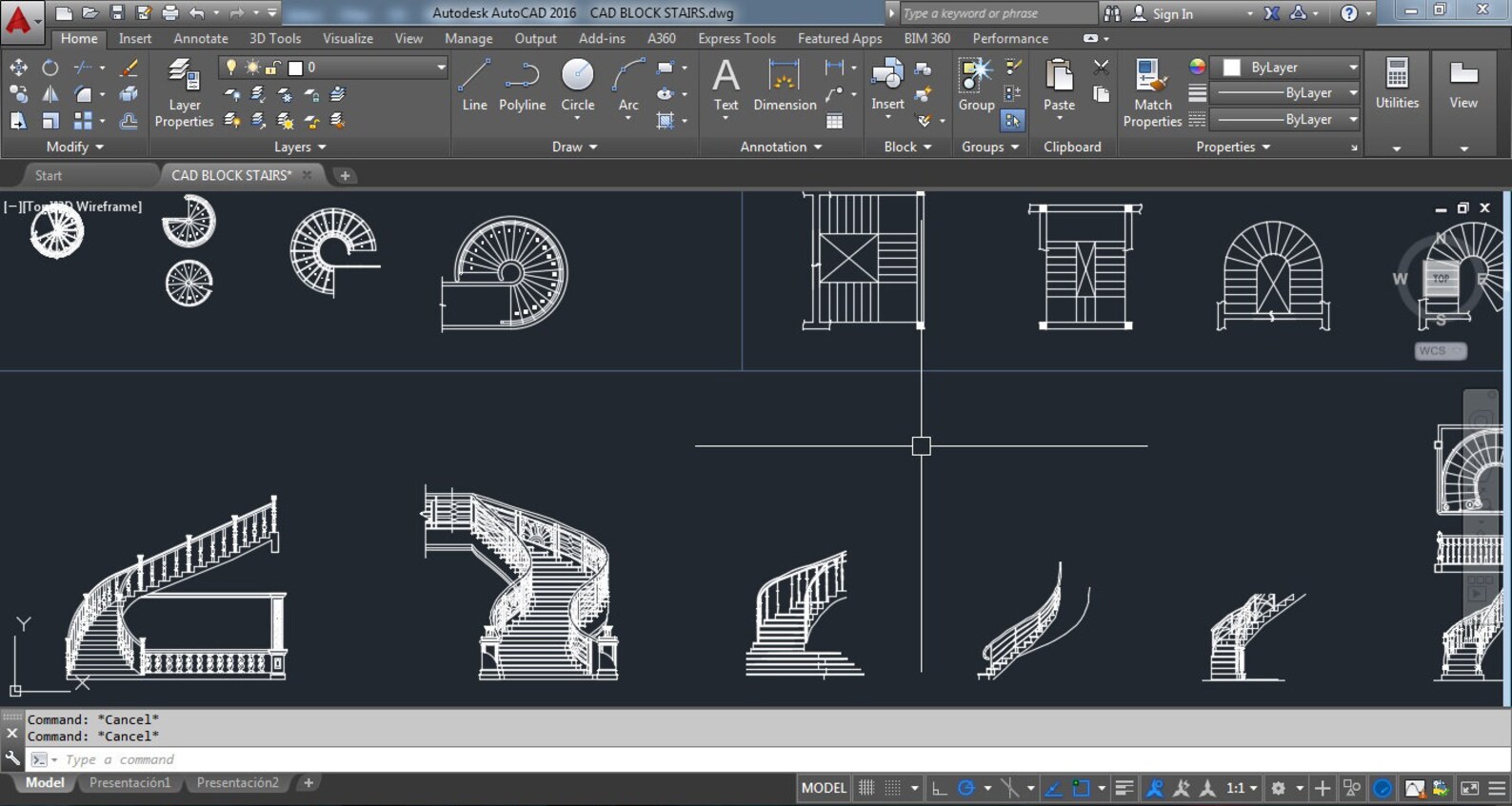Autocad DWG 2D Blocks Stairs | Design Elevation | Floor Plan | Drawing ...
