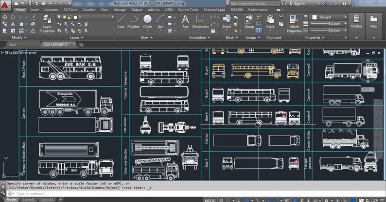 Autocad 2D DWG Model, Car Library, Cad Blocks, Car Floor Plan, Car ...