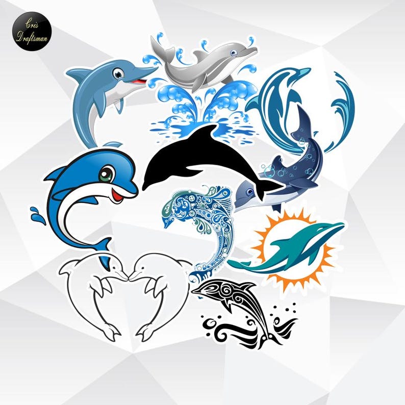 Dolphin Ocean Mammal Cute Illustration, Digital Print, Clipart ...