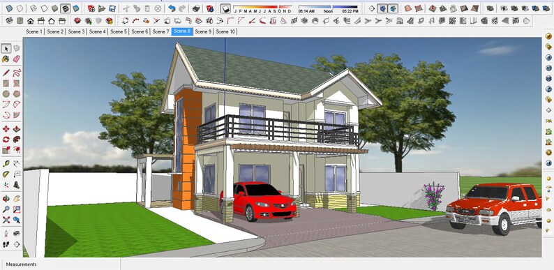 Sketchup 3D Model | Two Storey House Simple | Design Perspective ...