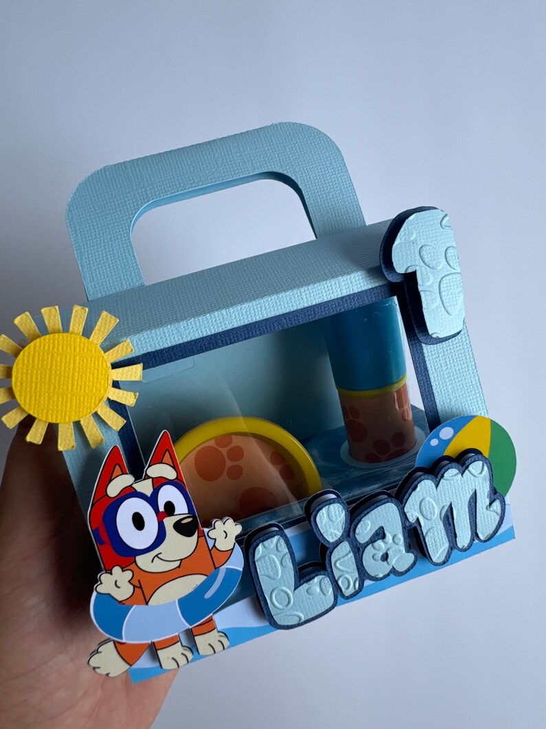 Bluey Favor Box Interactive/ Bluey Birthday Favor Box/pool Decorations ...