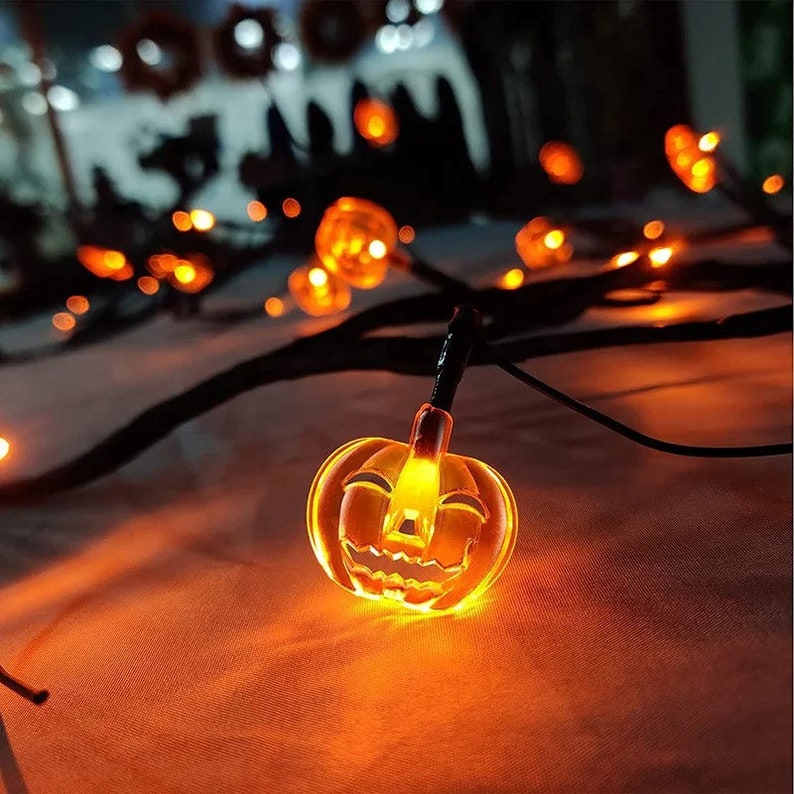 Halloween Lights Bat Pumpkin Led String Light Willow Vine Light ...
