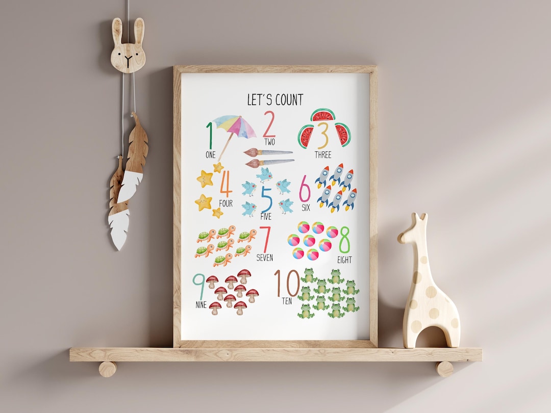Lets Count: A Fun & Colorful 1-10 Counting Chart for Kids Digital ...