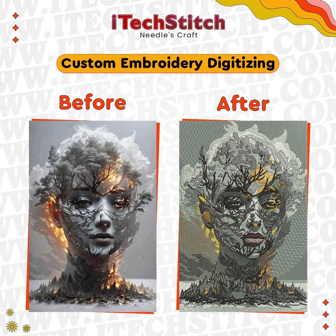 Custom Machine Embroidery Digitizing, Fast & Reliable, Digitizing Service for Embroidery, Logo ...