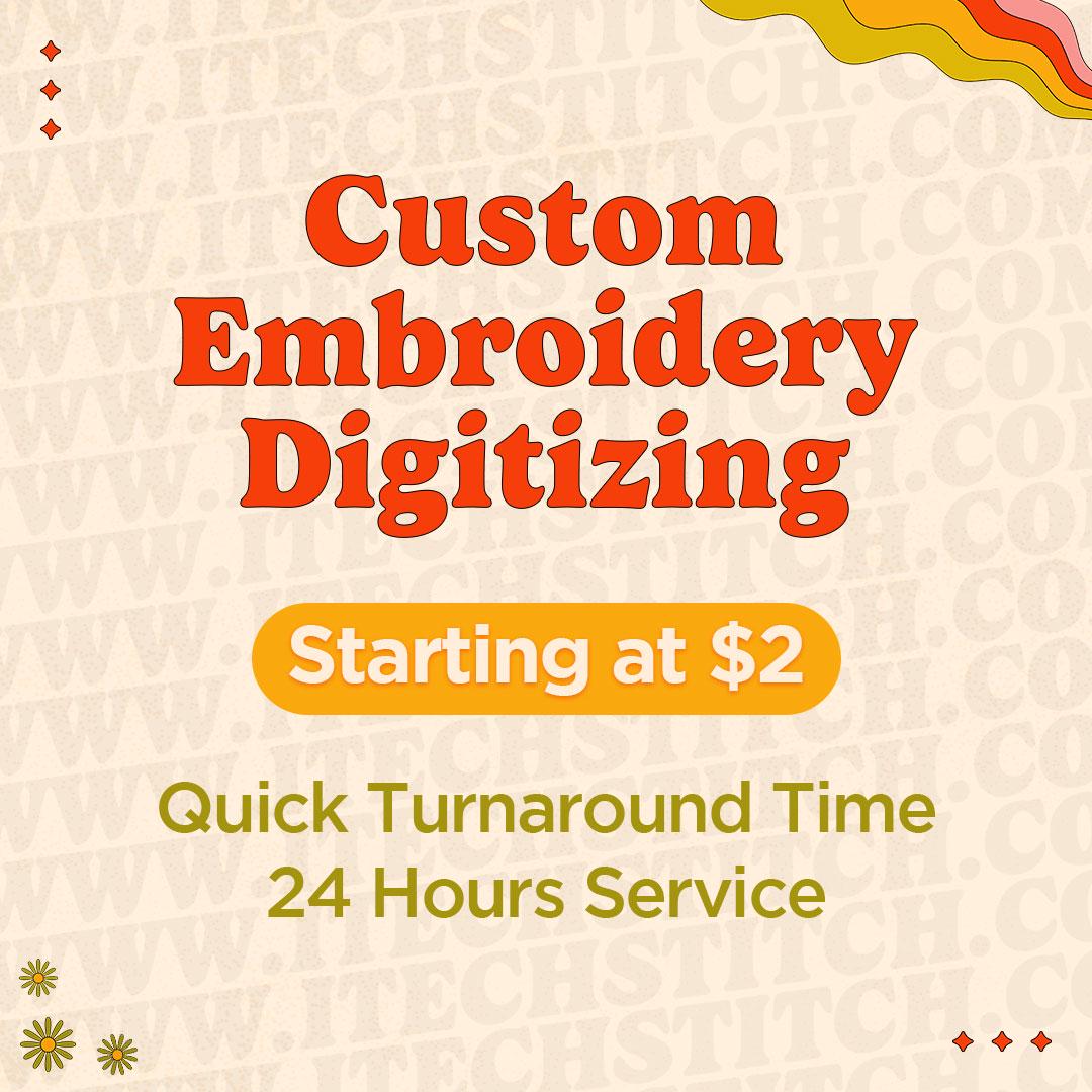 Custom Machine Embroidery Digitizing, Fast & Reliable, Digitizing Service for Embroidery, Logo ...